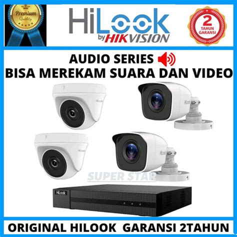 Jual PAKET CCTV HILOOK 2MP 4 CHANNEL 4 KAMERA AUDIO SERIES ORIGINAL ...