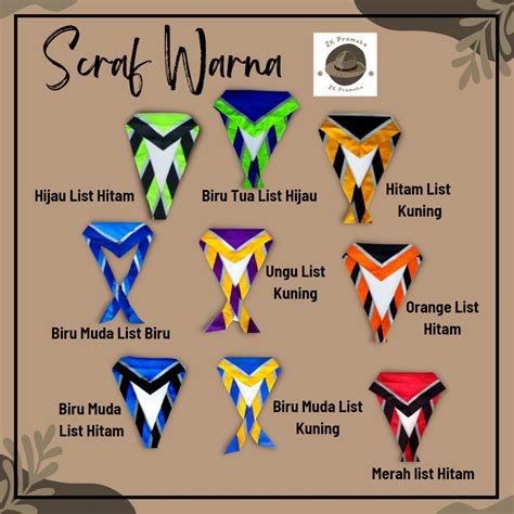 Jual Scraf Pramuka Warna Menyala Perlengkapan Pramuka Harga Per 15 Pcs