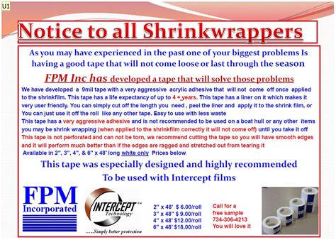 FPM Inc Intercept Technology Intercept Products Tape