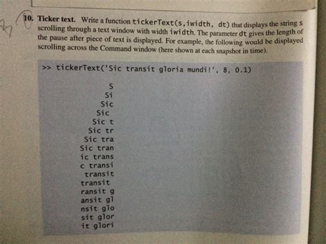 Solved 10 Ticker Text Write A Function