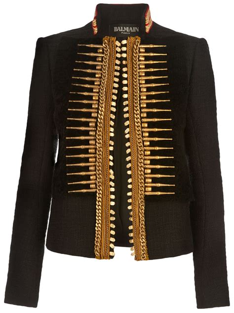 Balmain Military Jacket In Black Lyst