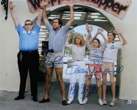 National Lampoons Vacation 16x20 Photo Signed By 4 With Chevy