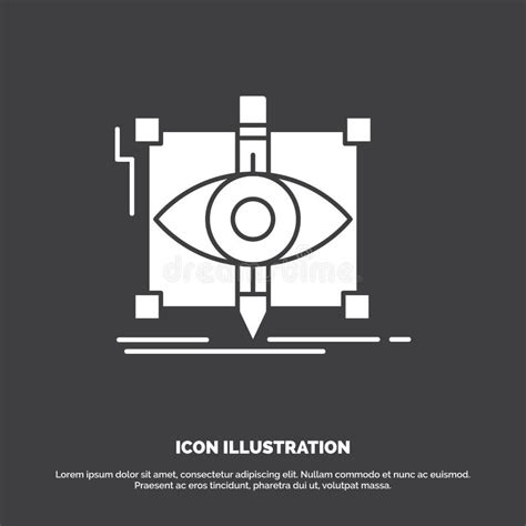 Design Draft Sketch Sketching Visual Icon Glyph Vector Symbol For