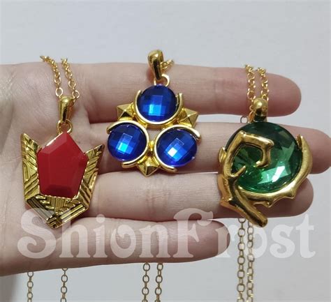 The Legend Of Zelda Spiritual Stones Pendant Necklace Keychain