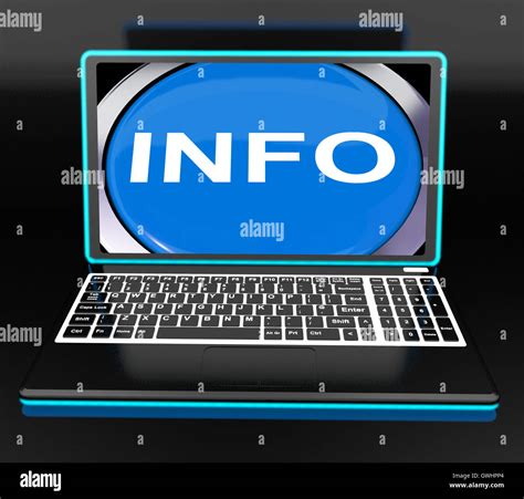 Info On Laptop Means Computer Knowledge Information And Assistan Stock