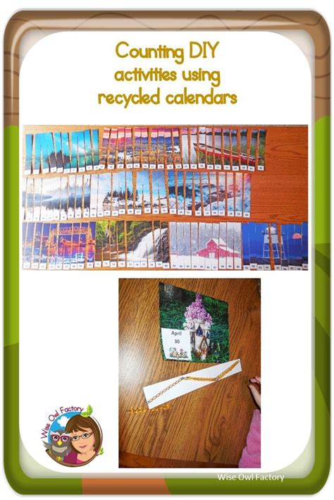 Math Activities With Recycled Calendars Math Activities Recycling