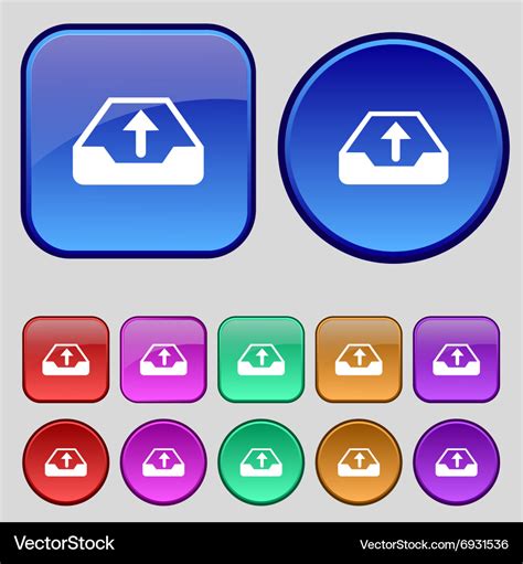 Backup Icon Sign A Set Of Twelve Vintage Buttons Vector Image