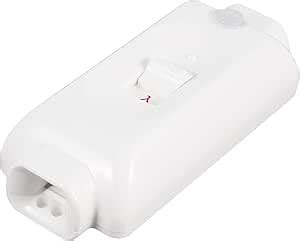 Amazon Com Aexit AC V Control Electrical A White Plastic ON OFF Button In Line Cord