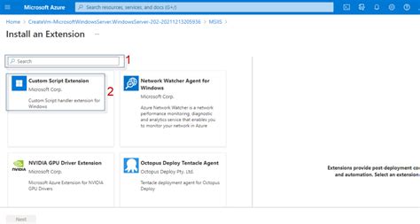 Azure Virtual Machine Extensions Çözümpark