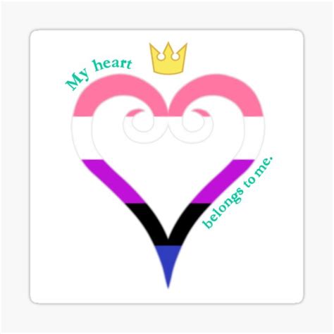 Gender Fluid Pride Heart Sticker For Sale By Thecurioartshop Redbubble