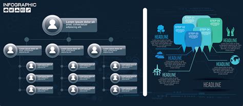 비즈니스 인포그래픽 템플릿입니다 데이터 시각화 워크플로 레이아웃 옵션 수 단계 다이어그램 그래프 프레젠테이션 차트 및 웹 디자인에 사용할 수 있습니다 벡터 그림입니다 Cpu
