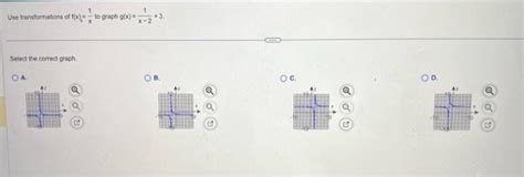 solved use transformations of f x x1 to graph g x x−21 3