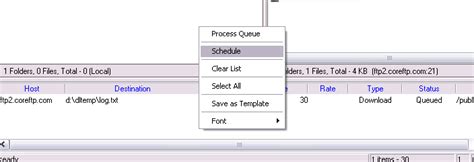 schedule file transfers