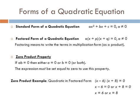 How To Use The Zero Product Property To Solve A Quadratic Equation at ...