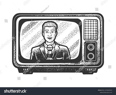 뉴스 발표자 아나운서 뉴스 아나운서가 Tv 스톡 벡터로열티 프리 2152642523 Shutterstock