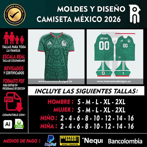 Moldes Y Diseño De Camiseta MÉxico 2026
