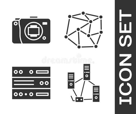 set computer network mirrorless camera server data web hosting and