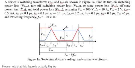 Solved A Devices Switching Waveforms Vs And In Are Shown