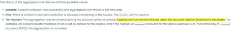 account aggregation completed trigger not firing on error showing
