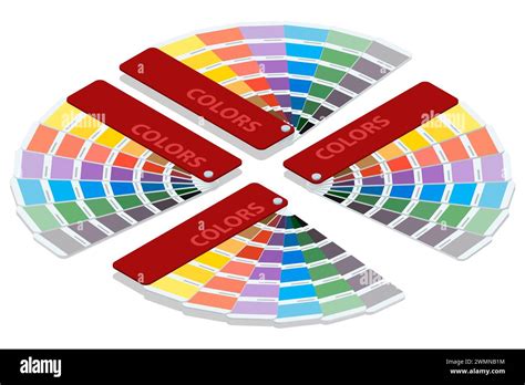Isometric Color Guide Swatch For Designers And Printers Color Fan Deck Stock Vector Image