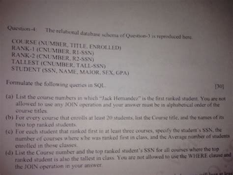 can someone please help me solve the following database management