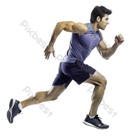 Gambar Satu Pria Menjalankan Latar Belakang Transparan Gambar Cilpart