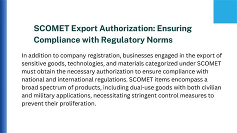 Ppt Registration Of India Import Export Companies And Scomet Export Authorization Powerpoint