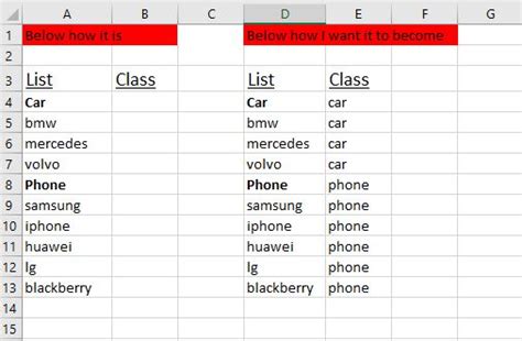 Excel Which Function To Use For A Conditional Copy Of A Bold Cell Stack Overflow