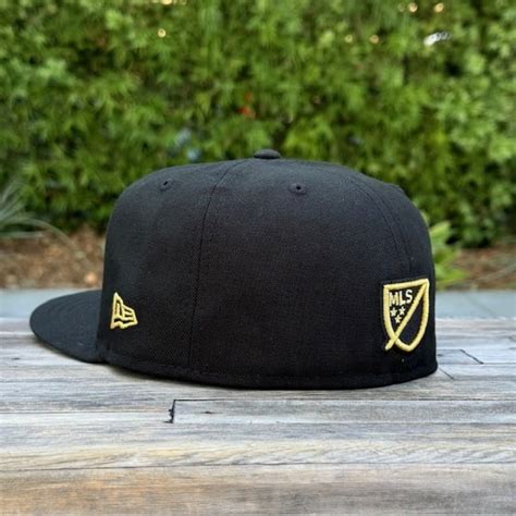 Lafc Black Metallic Gold Logo Fitted The Locker Room Of Downey