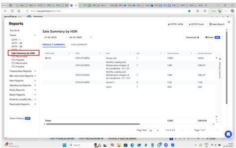 How To View Hsn Summary Report Reports Swipe