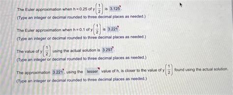 The Euler Approximation When H025 Of Y21 Is 3125
