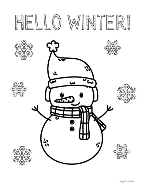 Hello Winter Coloring Page Download Printable Pdf Templateroller