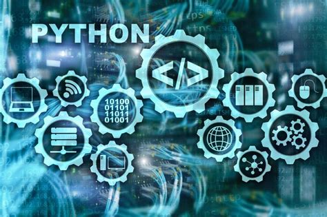 Premium Photo Python Programming Language On Server Room Background