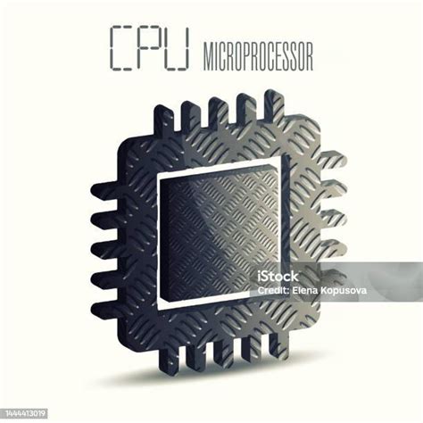 The Concept Of Nanotechnology And Technical Devices 3d Central Processing Unit Microchip On An