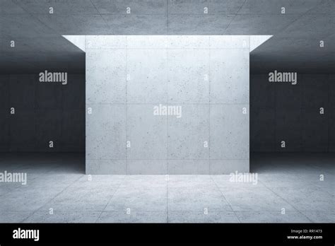 Blank Concrete Space Interior D Rendering Stock Photo Alamy