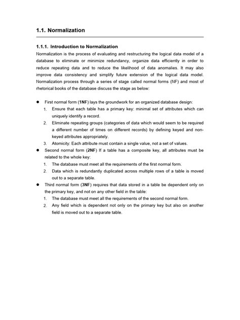 Normalization Mysql Pdf Data Information Technology
