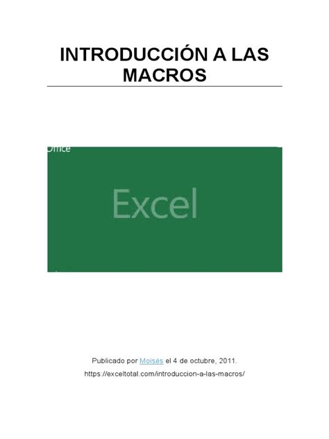 excel macros pdf macro informática microsoft excel