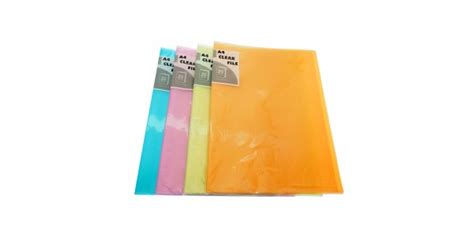 A4 Clear File 20 Pockets Transparent