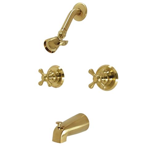 Victorian Double Handle Tub And Shower Faucet Polished Nickel