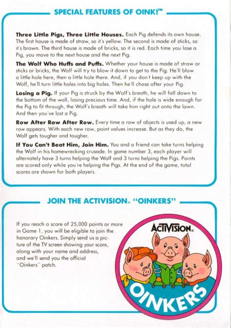 Atari 2600 Vcs Oink Scans Dump Download Screenshots Ads Videos