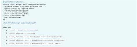 Solved Consider A Function That Returns The Maximum Value In Chegg