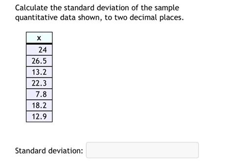 Calculate The Standard Deviation Of The Sample