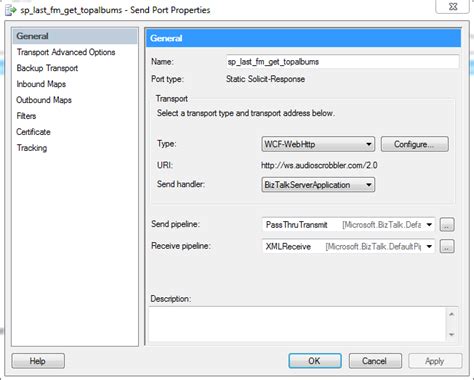 Biztalk Server 2013 R2 Integration With Cloud Api Lastfm Stack Overflow