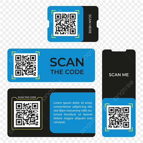 Qr Code Illustration Vector Png Images Qr Code Label Blue And Black Qr Code Scan Me Scan The
