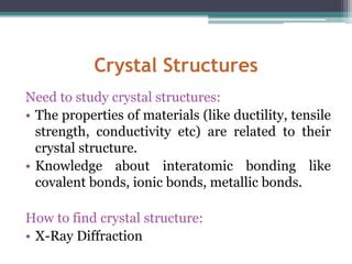 Crystal Structure PPT