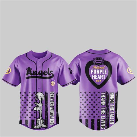 2025 La Angels National Purple Heart Day Jersey