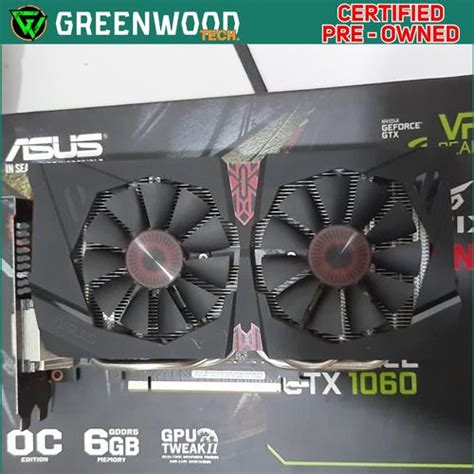 Jual Vga GTX 1060 6Gb OC Asus Strix Direct Cu II Kota Bandung GreenwoodTech Tokopedia
