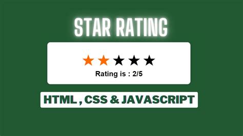 How To Create Star Rating Using Html Css And Javascript Star Rating