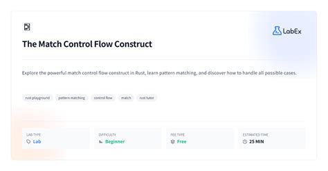 The Match Control Flow Construct Labex