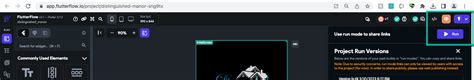 run mode is missing from one of my apps · issue 624 · flutterflow